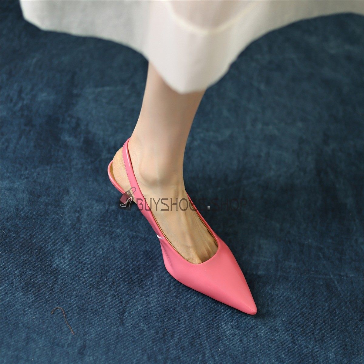 Shopping For 6 cm Heeled Closed Toe Stiletto Buckle Pointed Toe Pumps ...